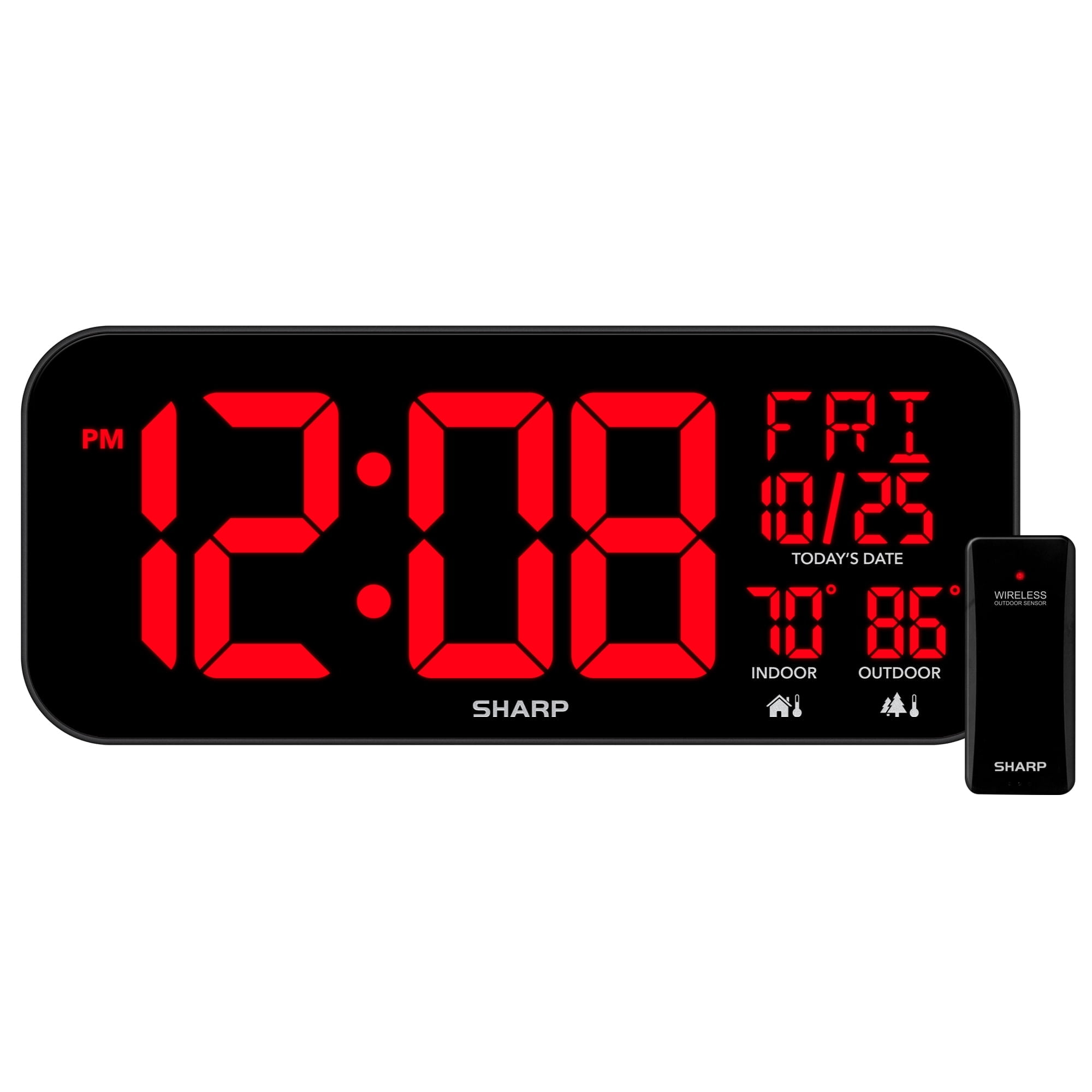 Free Shipping! Sharp Large Oversized LED Clock with Outdoor Indoor ...