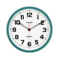 "SHARP 12.3"" Analog Matte Teal Wall Clock, Stylish Non-Ticking ...