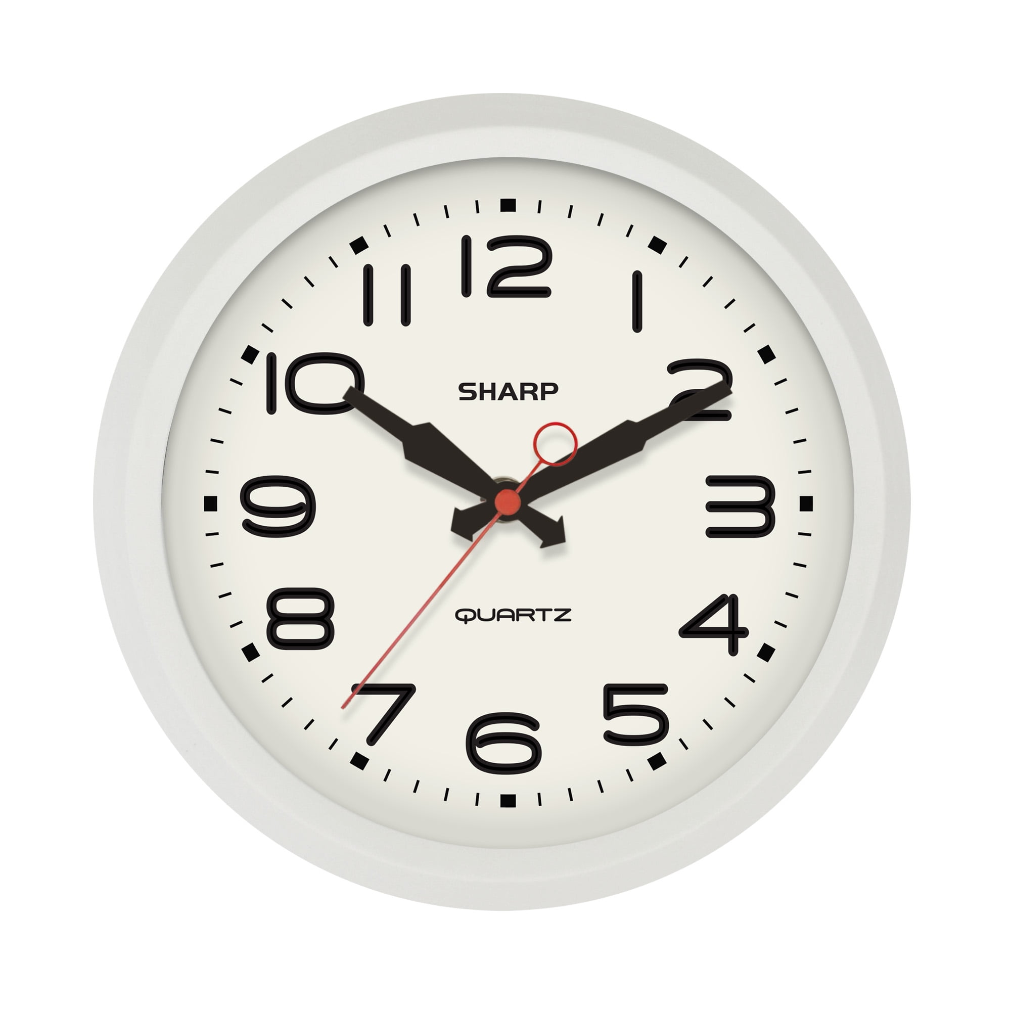 SHARP Retro Battery Operated Wall Clock, Silent Non Ticking, Quartz ...