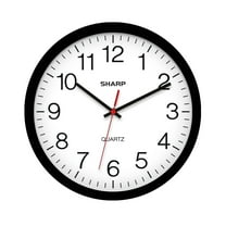 Sharp Atomic Analog Wall Clock – 10.5” Suspended Glass Face - Sets ...