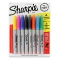 Sharpie Permanent Markers, Fine Point, Assorted Colors, Pack of 8 ...