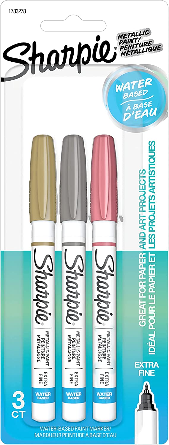 SHARPIE Paint Marker, 3-Count, Metallic Assorted, 3 count - Walmart.com