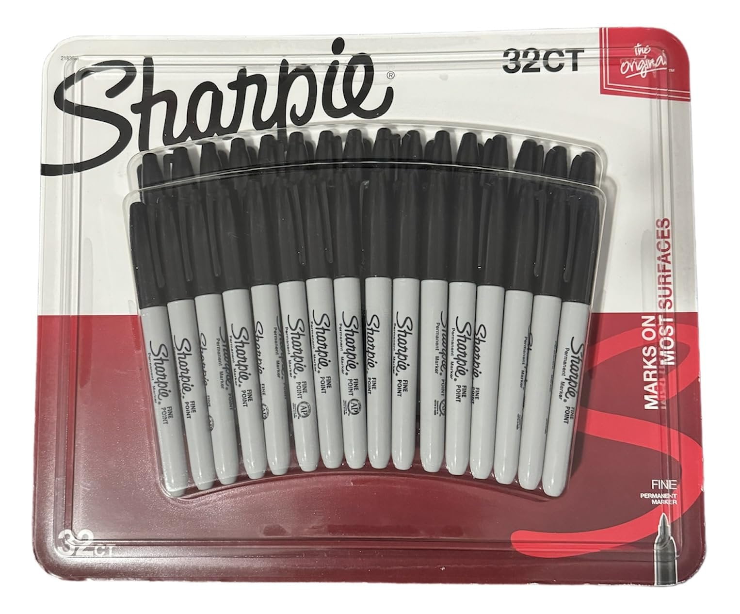 Sharpie Permanent Markers, Fine Point, 32 Count, Black - Walmart.com