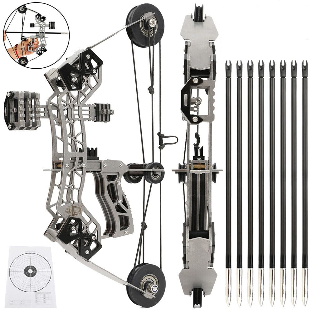 SHARROW 10" Archery Compound Bow 12lbs Arrow Set Shooting Gift Pocket ...