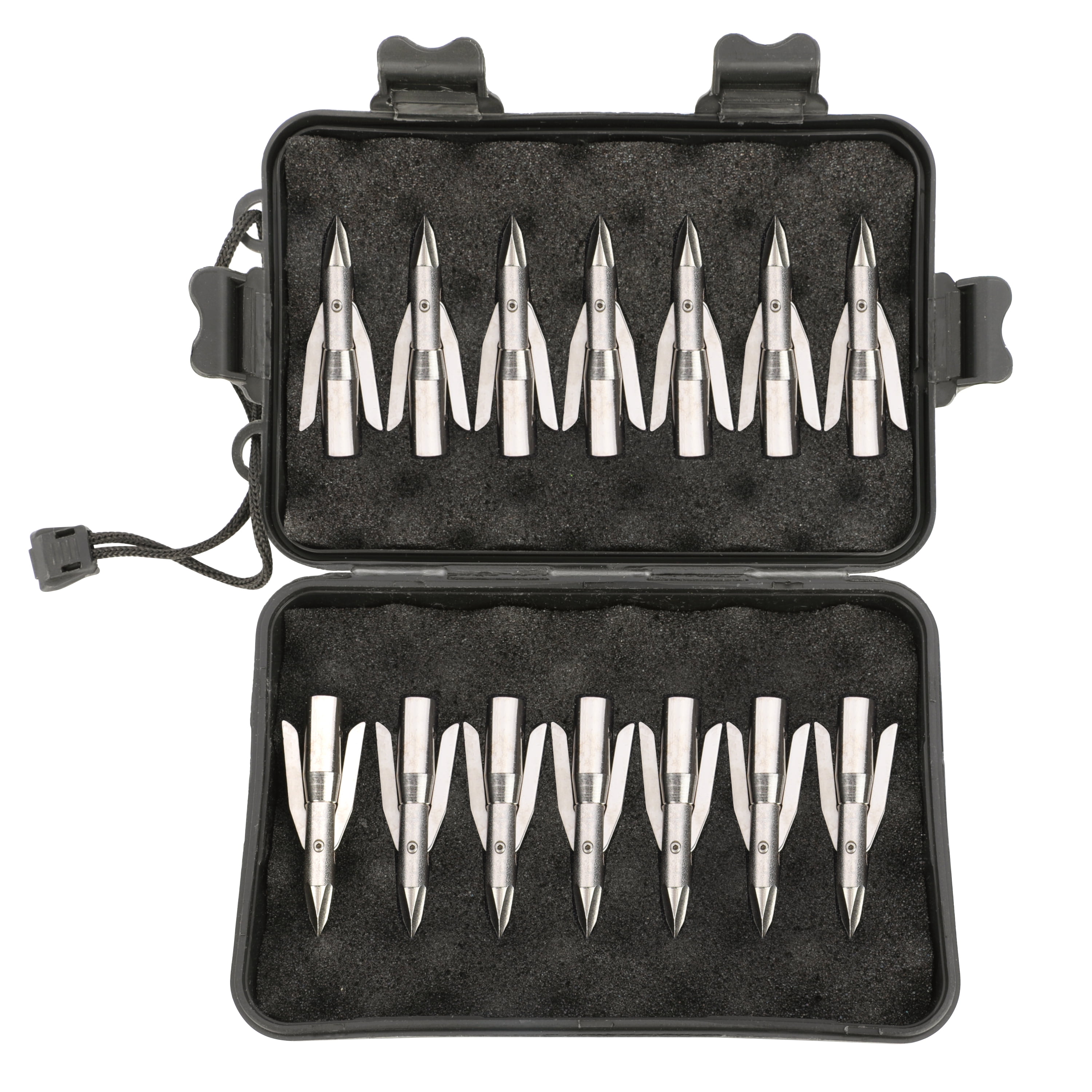 SHARROW 2 Magnetic Blade Stainless Steel Bowfishing Broadhead with Case ...