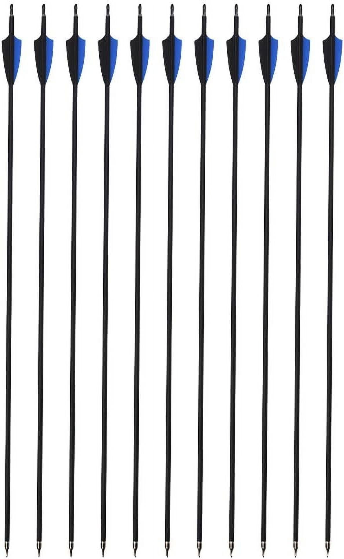 SHARROW 30 inch Carbon Arrows Spine 500 Hunting Arrows Rubber Feather ...