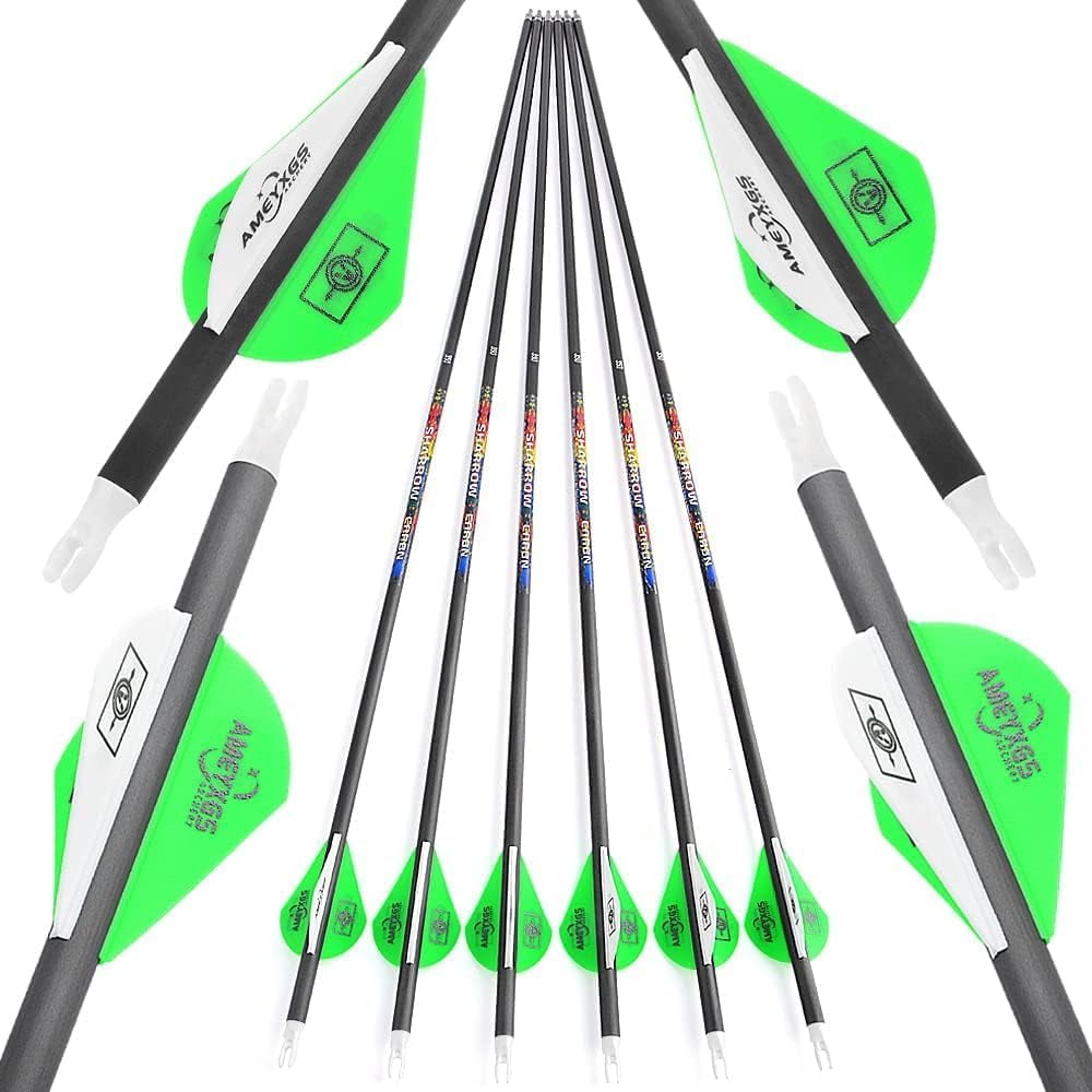 SHARROW 31" Carbon Arrows Hunting Arrows Spine 250 300 350 400 500 600 ...