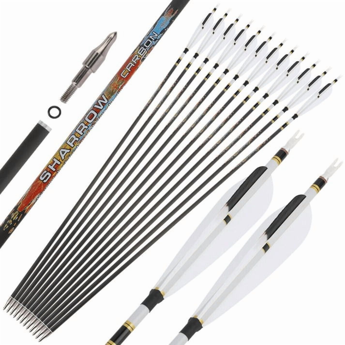 SHARROW 31 inch Pure Carbon Arrow SP250-600 Recurve Bow Compound Bow ...