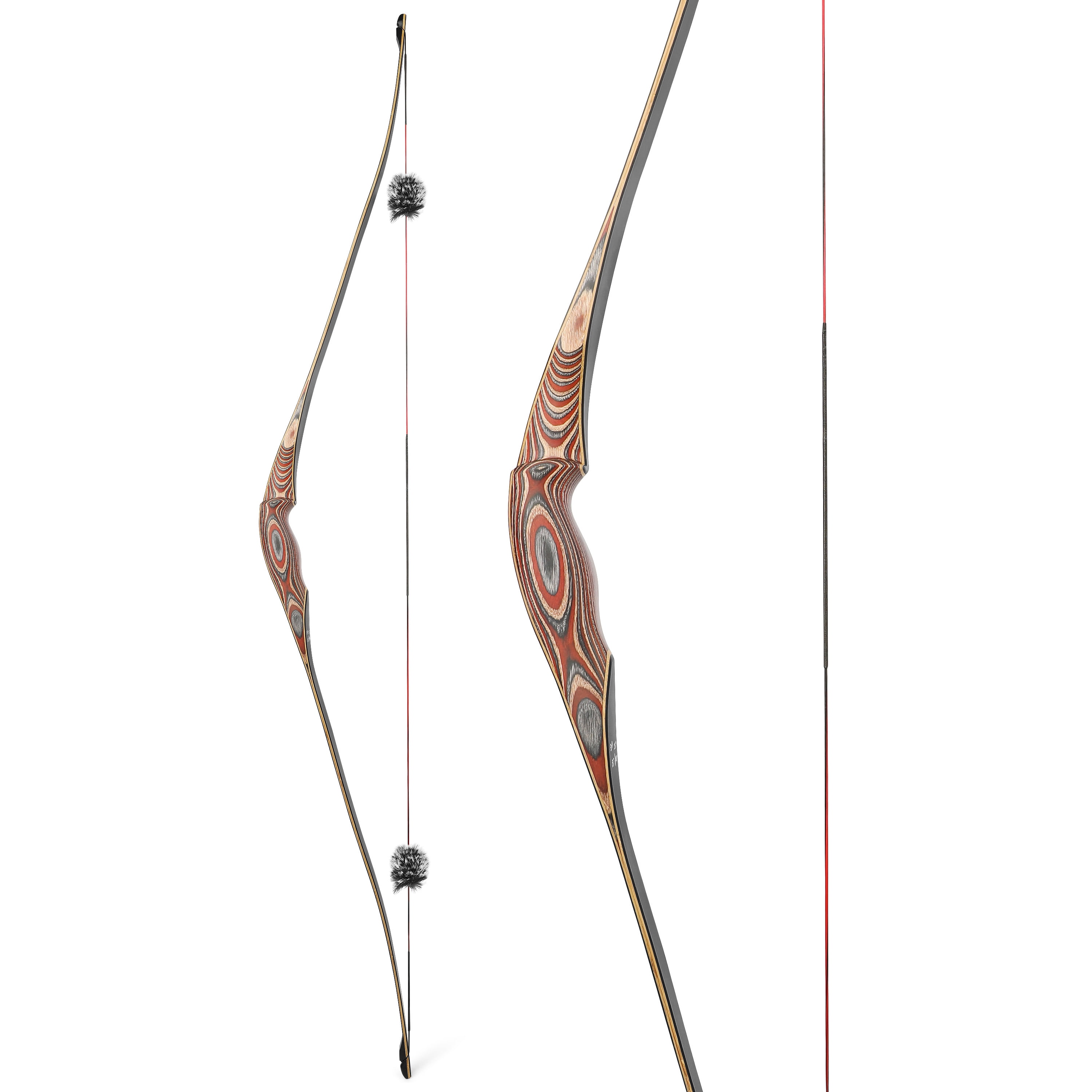 SHARROW 58" Handmade Traditional Triangle Longbow Hybrid Longbow 20-55 ...