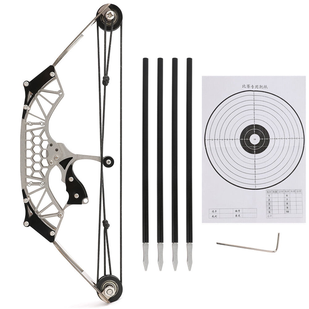 AMEYXGS 7.9" Mini Compound Bow Kit Arrows Target Shooting Archery Toy ...
