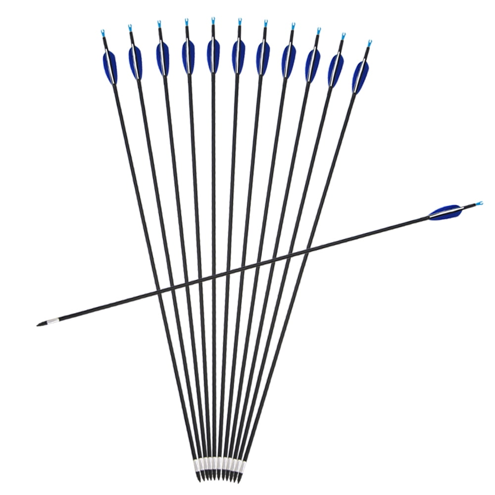 SHARROW Archery 31" 5.2 mm Carbon Arrows with 3" Parabolic Real Feather ...
