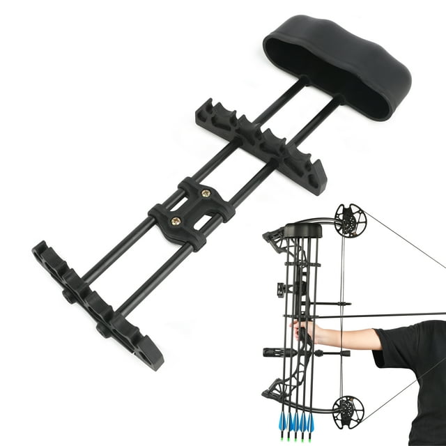 SHARROW Archery Black PP Plastic Classic 5-Arrow Hunting Quiver Double ...