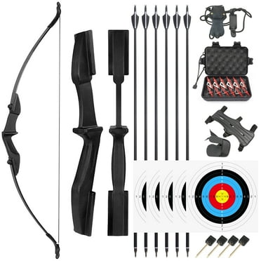 Clianle Archery Mini Bow and Arrow Set Mini Recurve Bow Hunting Longbow Mini Compound Bow Right ...