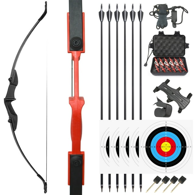 SHARROW Archery Takedown Recurve Bow and Arrow Set Left/Right Hand ...