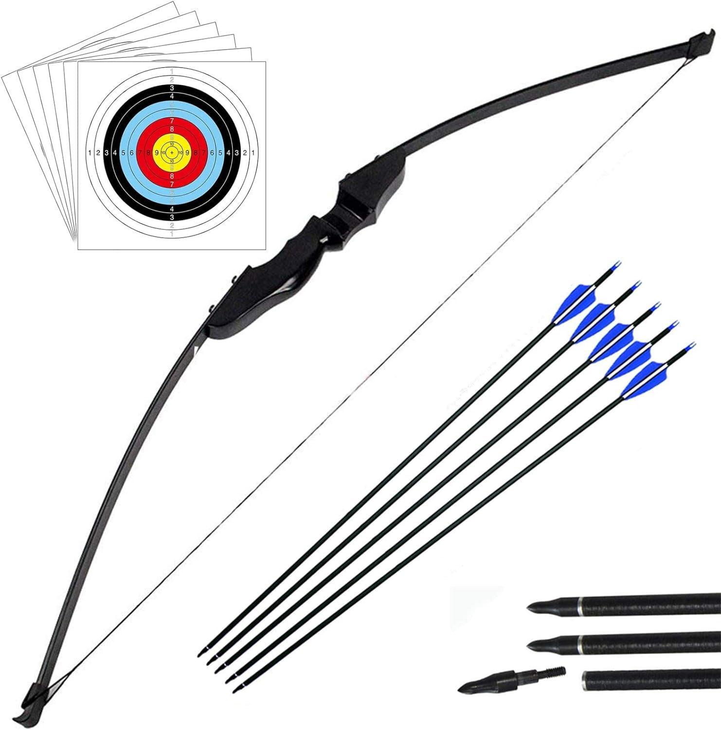 SHARROW Archery Takedown Right Handed Recurve Bow - Walmart.com
