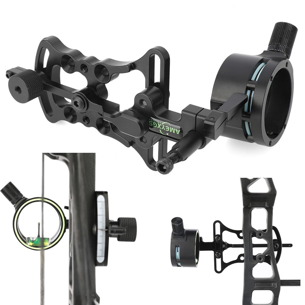 AMEYXGS Compound Bow Sight 1 Pin .019" Micro Adjustable LED Light ...