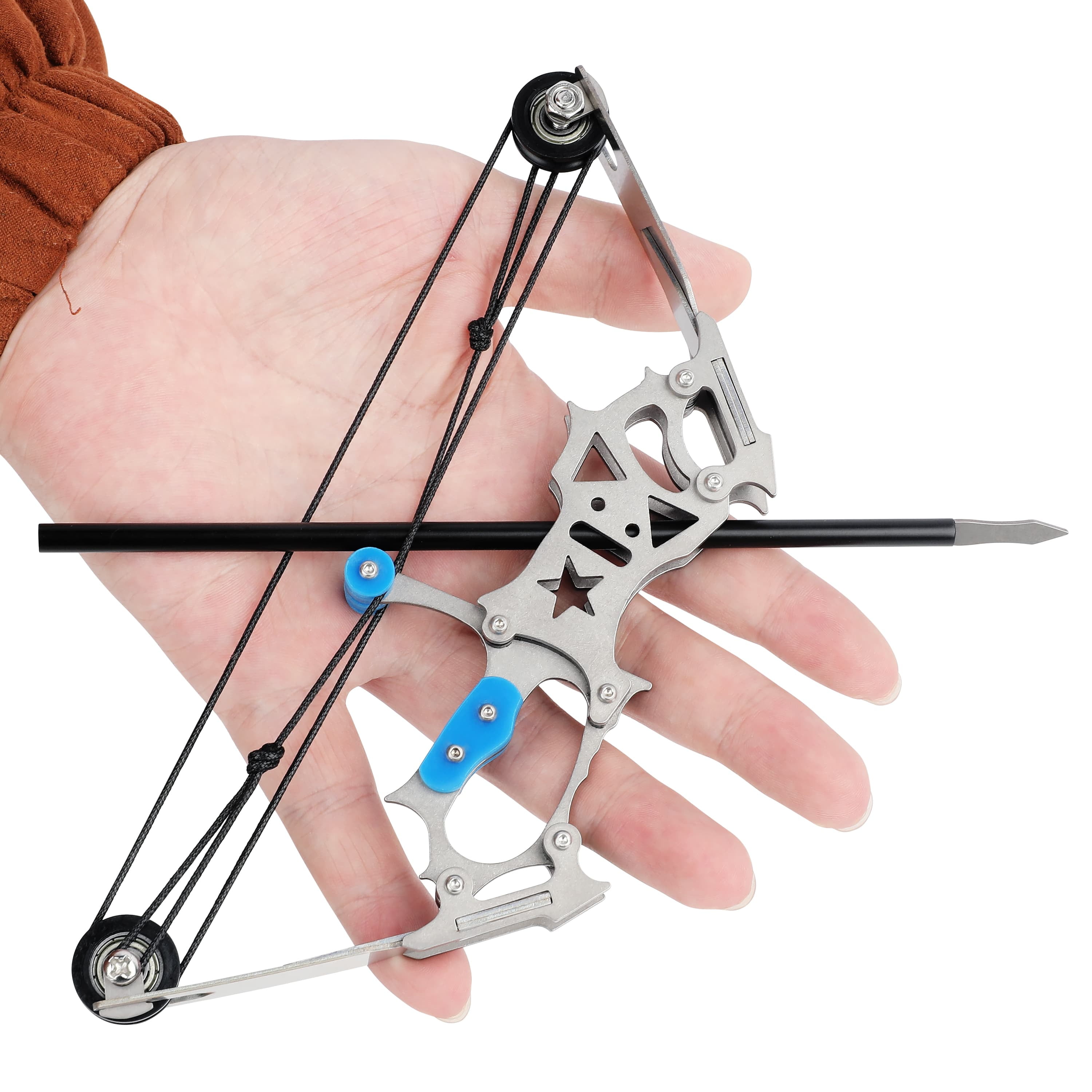 SHARROW Mini Archery Bow and Arrow Set Stainless Steel Mini Compound Bow Archery Gifts - Walmart.com