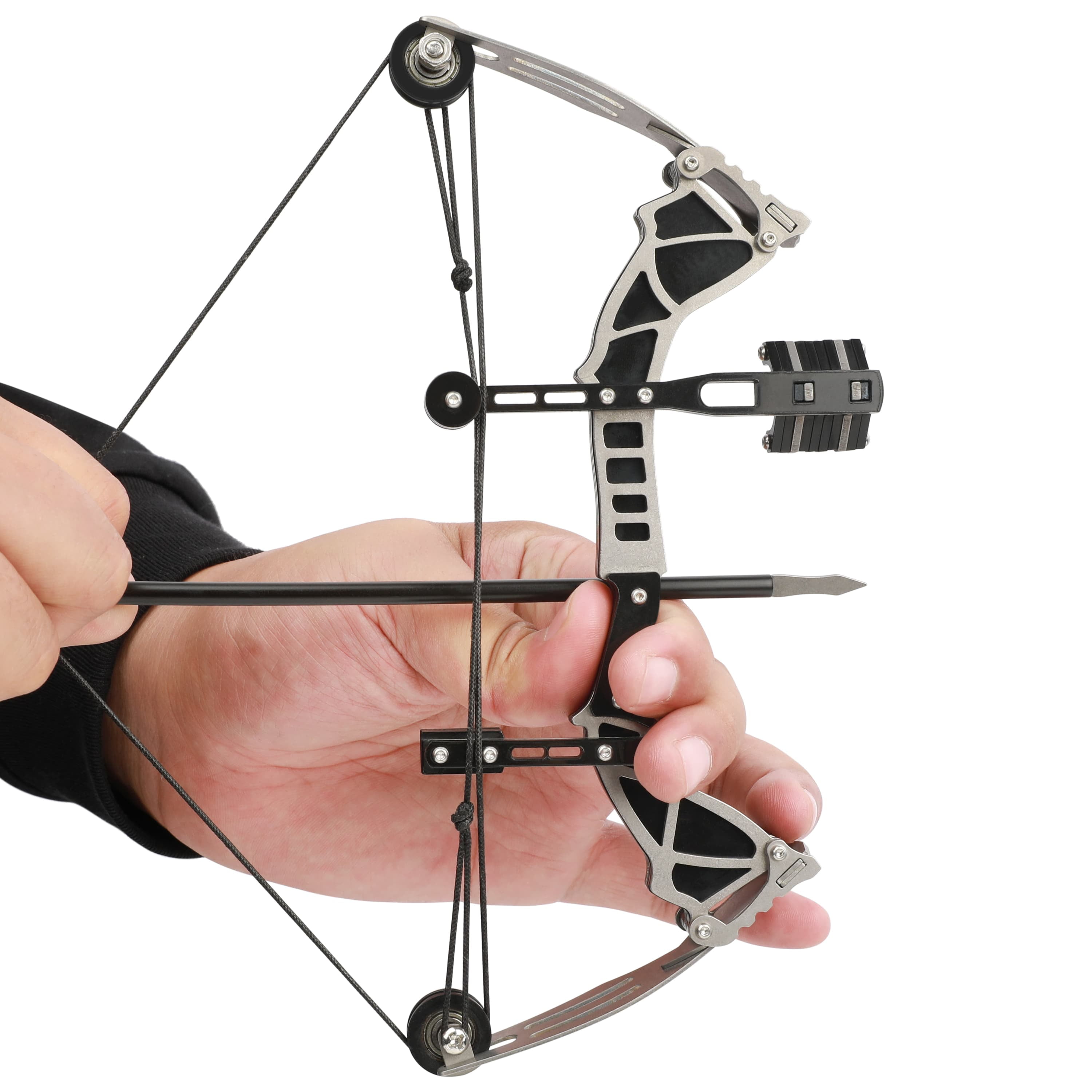 SHARROW Mini Bow Stainless Steel Compound Bow Toy Bow and Arrows Set - Walmart.com