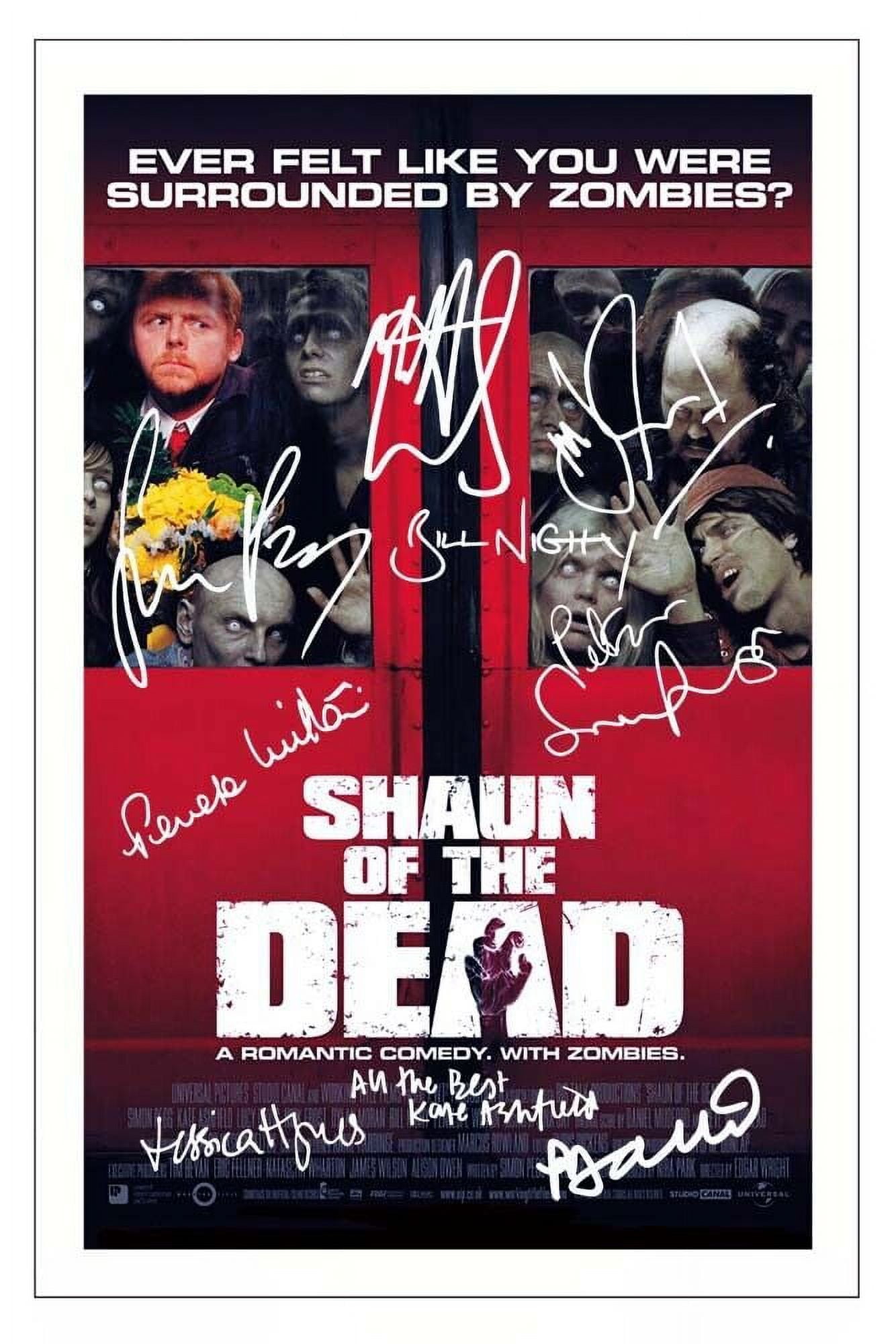 SHAUN OF THE DEAD Cast Multi Signed Autograph Photo Gift Signature ...