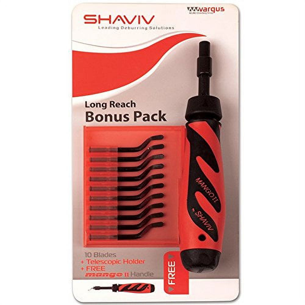 SHAVIV 29253 Bonus Pack Deburring Tool Kit for Long Reach Work (Mango ...