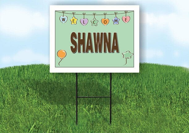 SHAWNA WELCOME BABY GREEN 18 in x 24 in Yard Sign Road Sign with Stand ...