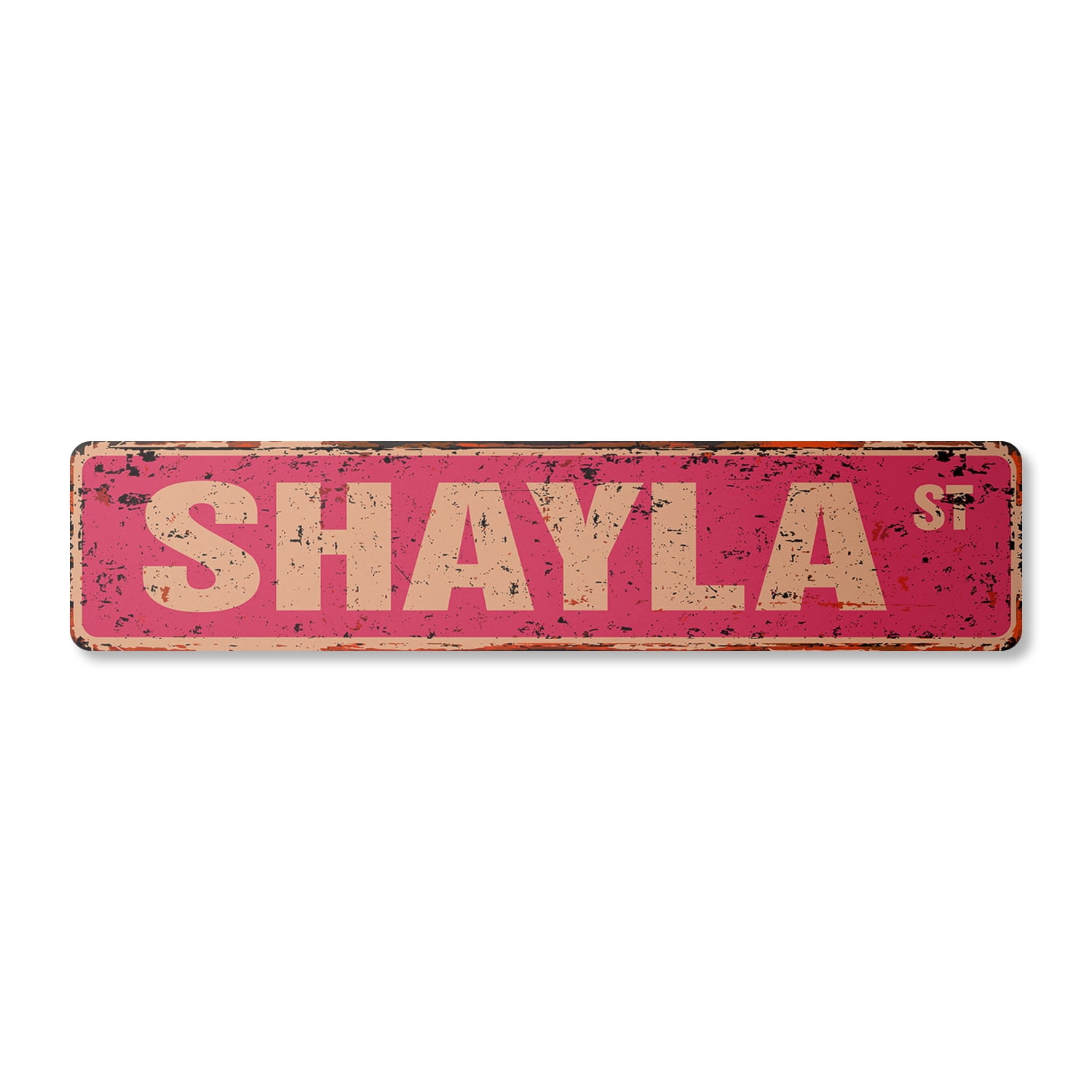 SHAYLA Vintage Plastic Street Sign Childrens Name Room Sign | Indoor ...