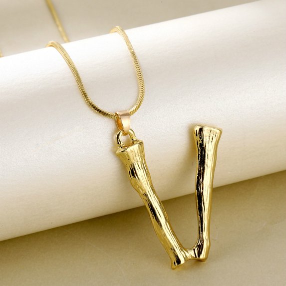 SHBOTO 26-Letter Alphabet Necklace Fashion Jewellery Metal Personalised ...