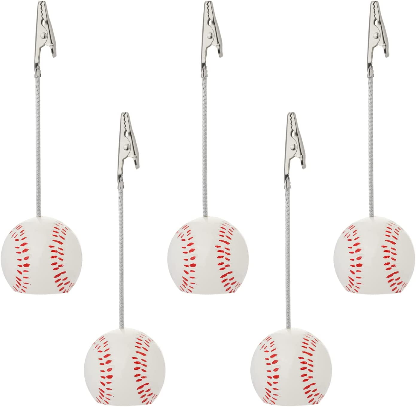 SHBOTO 5 Pack Resin Ball Base Memo Clip Holder Stand Note Paper Clip ...