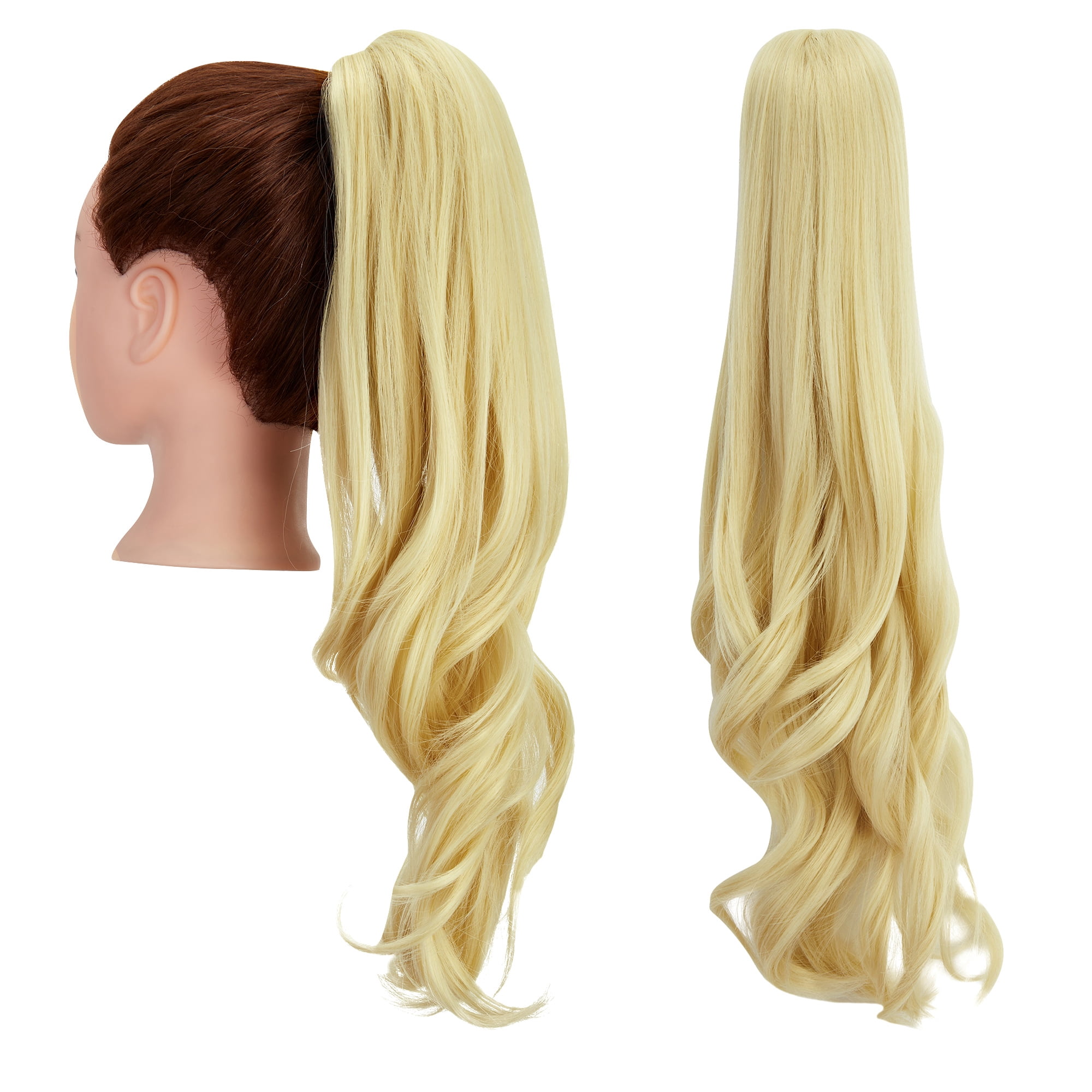 SHCKE 18" Ponytail Hair Extensions Claw Clip Ponytail Hairpiece Wavy ...