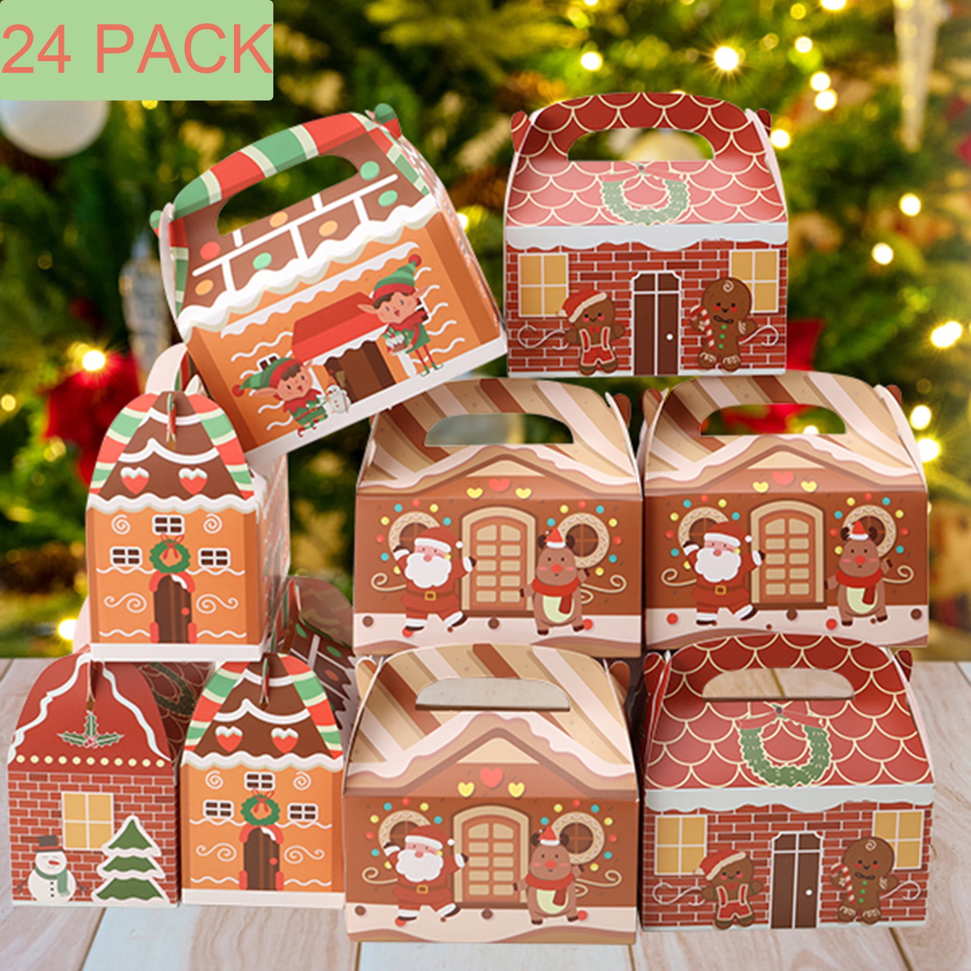 SHCKE 24PACK Christmas Gift Boxes Candy Boxes for Holiday Christmas ...