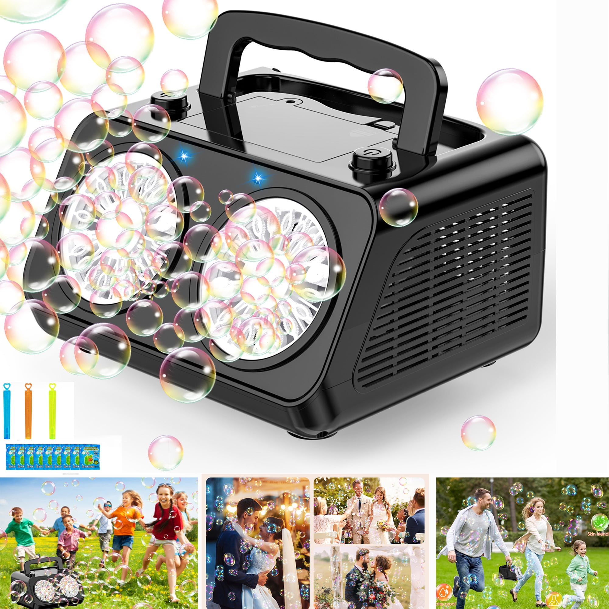 SHCKE Automatic Bubble Blower Bubble Machine Kids Bubble Maker Outdoor ...