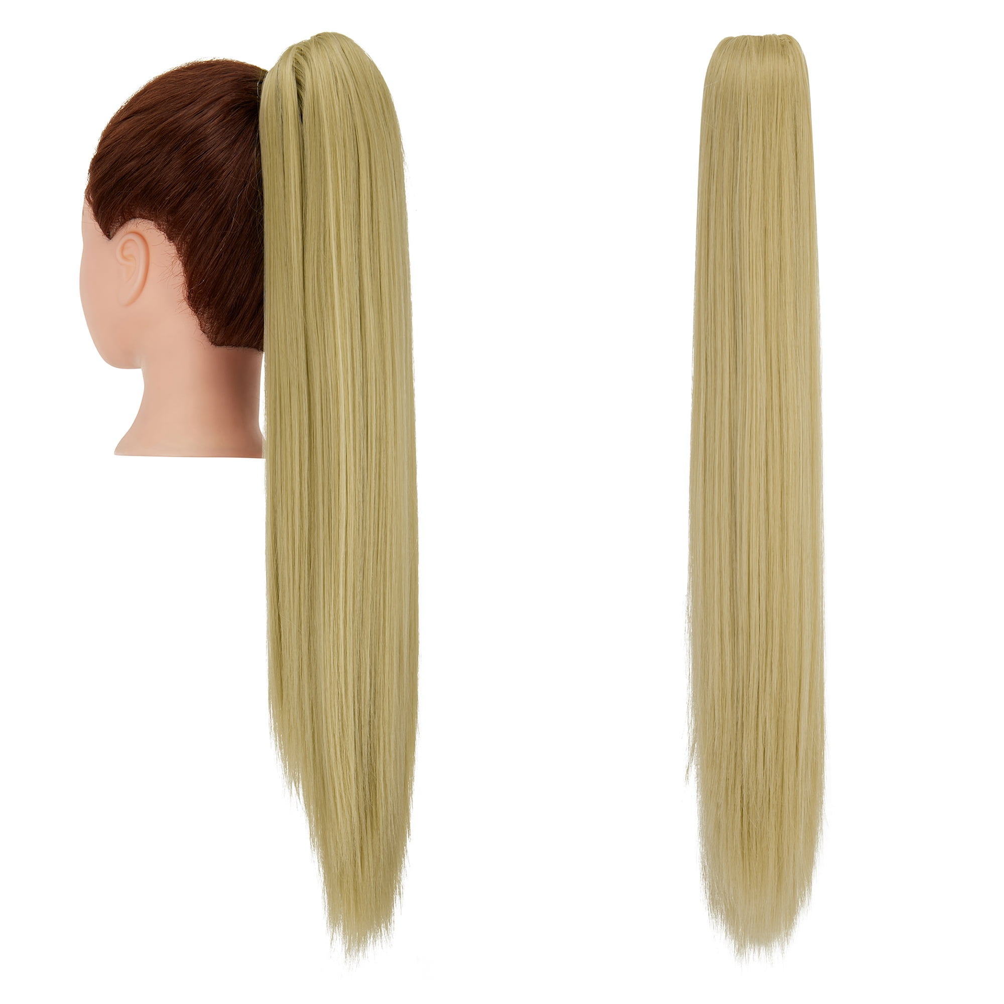 SHCKE Claw/Jaw Clip Ponytail Extension 21Inch Long Straight Pony Tail ...