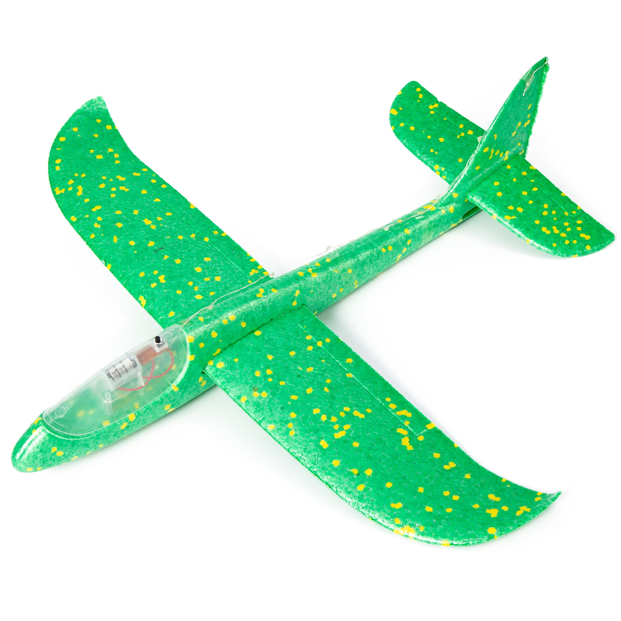 SHCKE Foam Glider Toys with LED Light 18.8" Large Throwing Foam Plane 2 ...