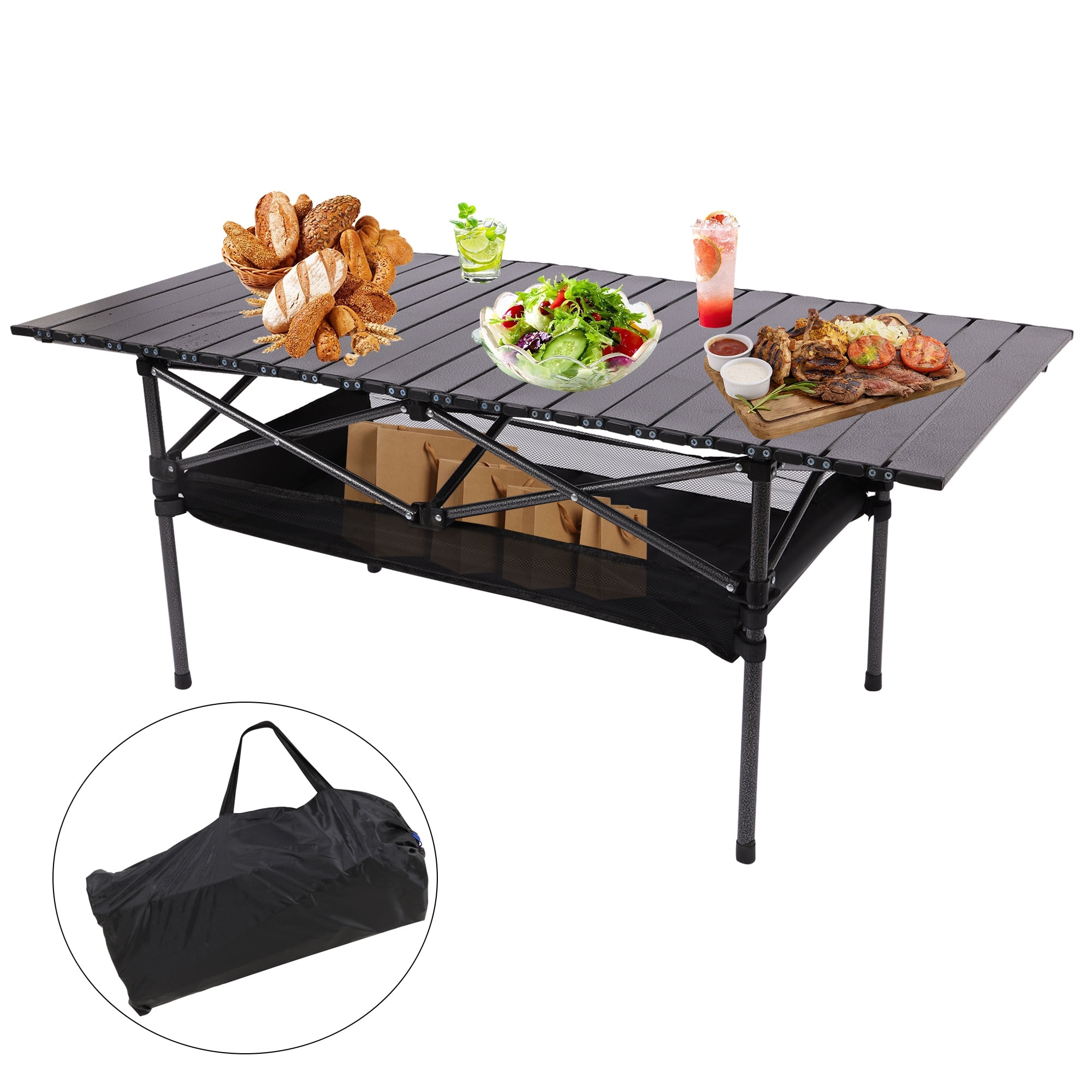 SHCKE Folding Camping Table Folding Outdoor Table Picnic Table ...