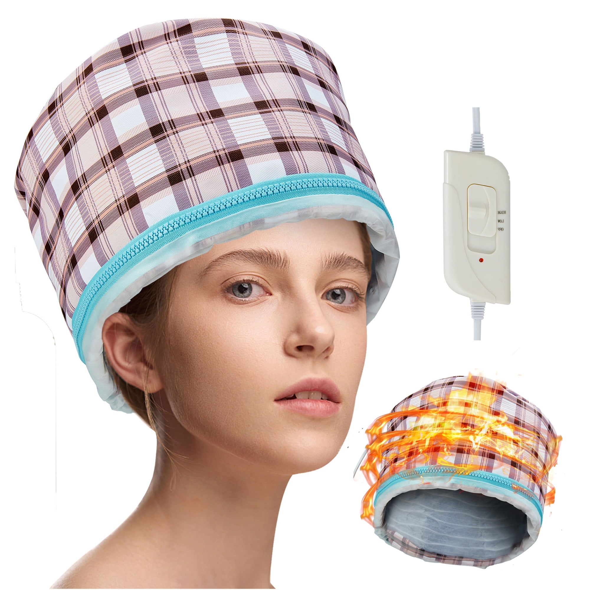 SHCKE Hair Steamer Cap Hair SPA Steamer Deep Conditioning Heat Cap ...
