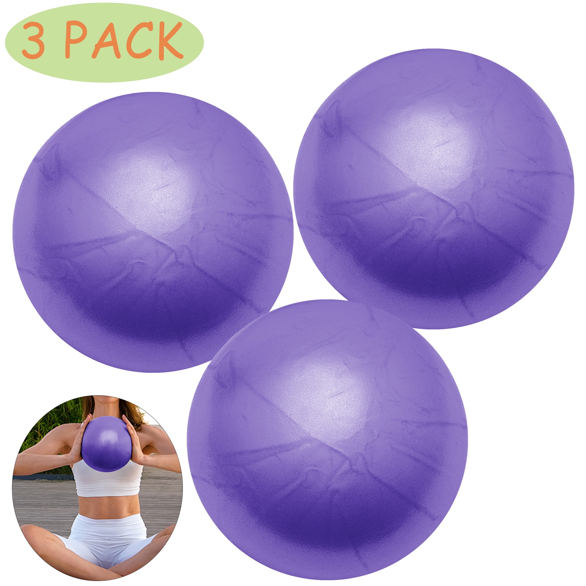SHCKE Mini Fitness Yoga Ball 8inches Exercise Pilates Mini Yoga Balls ...
