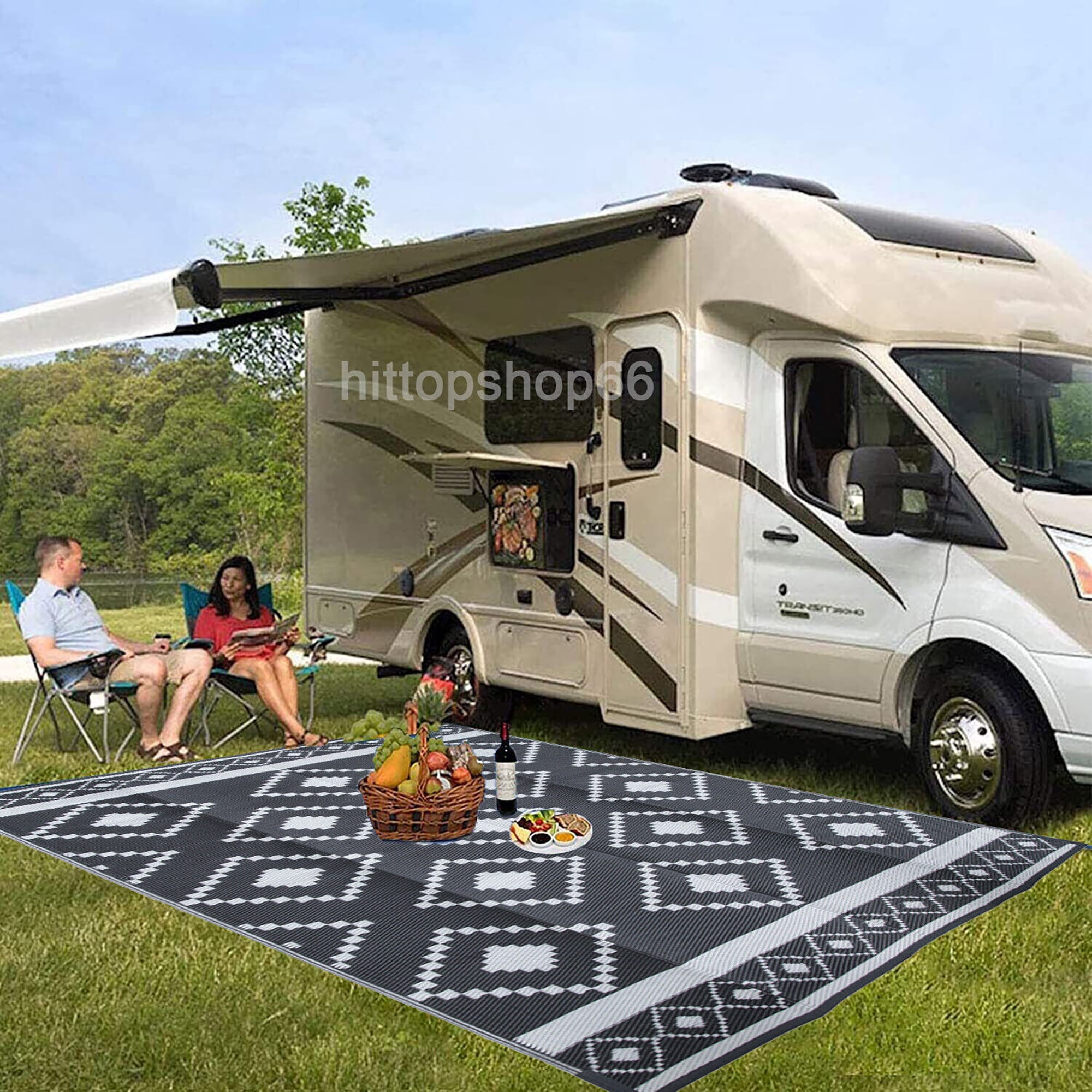 SHCKE Outdoor Rug Outdoor Plastic Straw Rug Waterproof Patio Rug ...