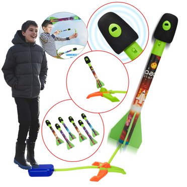 Anpro Toy Rocket Launcher Set for Kids, Rocket Outdoor Toys with 6 ...