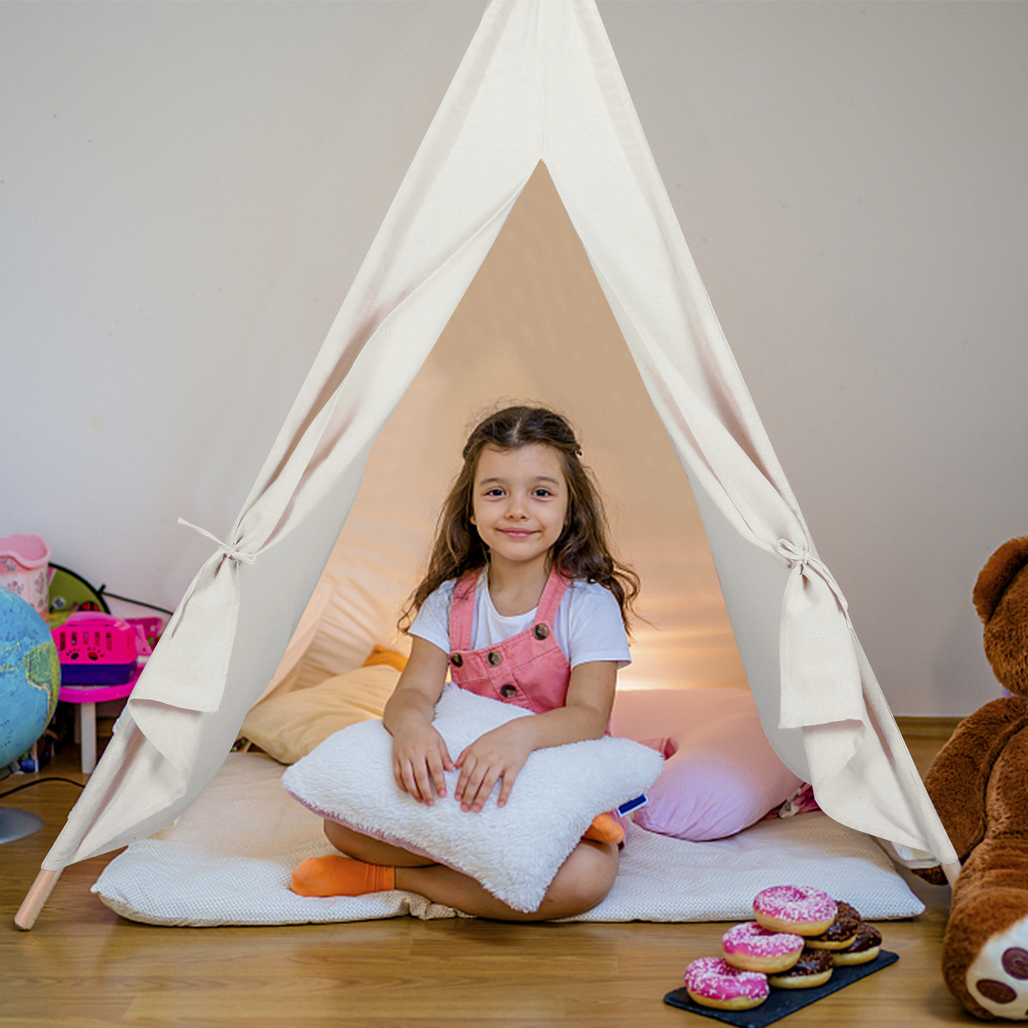 SHCKE Teepee Tent for Kids Indoor Tent Play Tent for Girls & Boys Kids ...