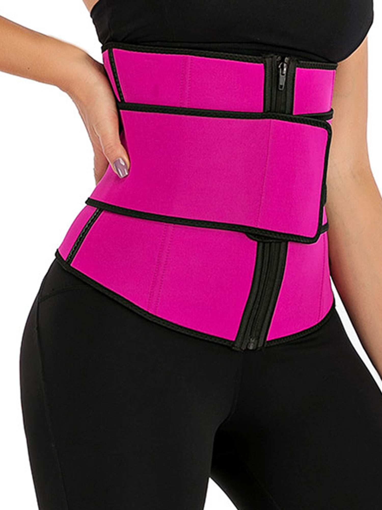 SHCKE Waist Trimmer Belt Sweat Wrap Tummy Toner Low Back Support ...