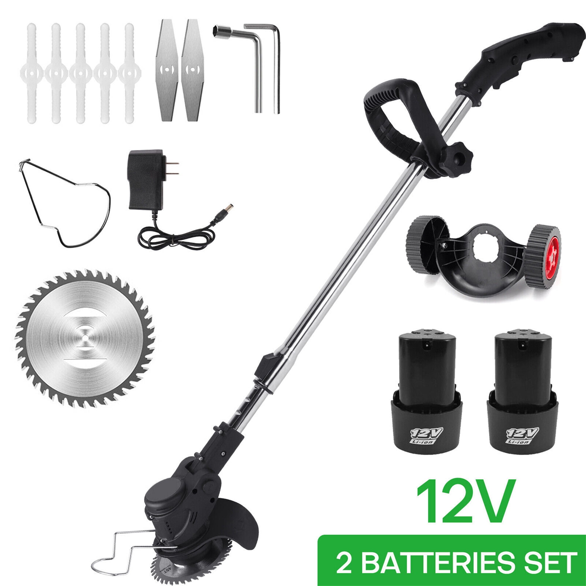 SHCKE Weed Wacker Electric Weed Eater Battery Powered Edger Lawn Tool ...