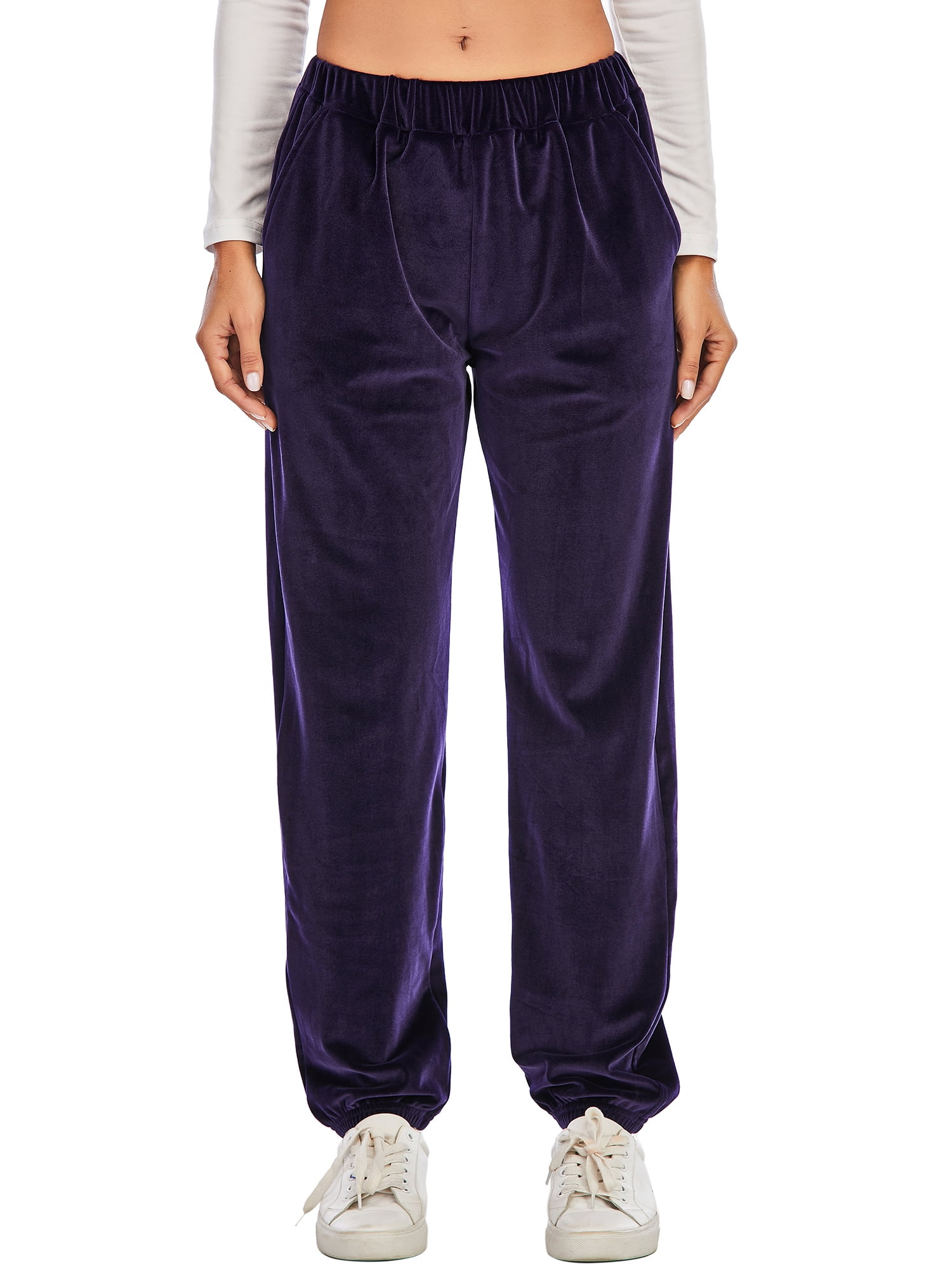 SHCKE Women Velour Sweatpants Jogger Pants Warm Velour Track Pants ...