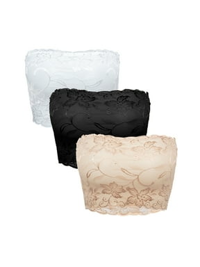 YouLoveIt 3-pack Womens Bandeau Bra Plus Size Bandeau Bra Stretchy ...