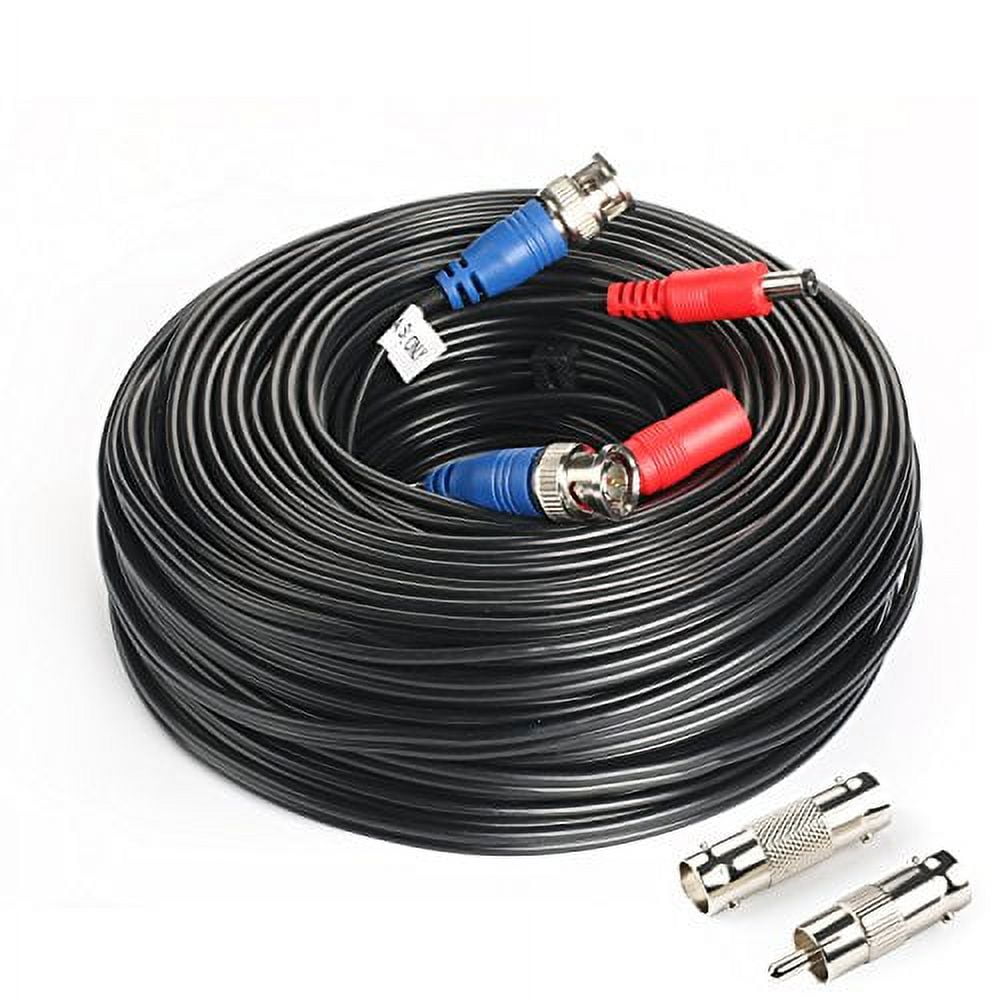 SHD 200Feet BNC Vedio Power Cable Pre-Made Al-in-One Camera Video BNC ...