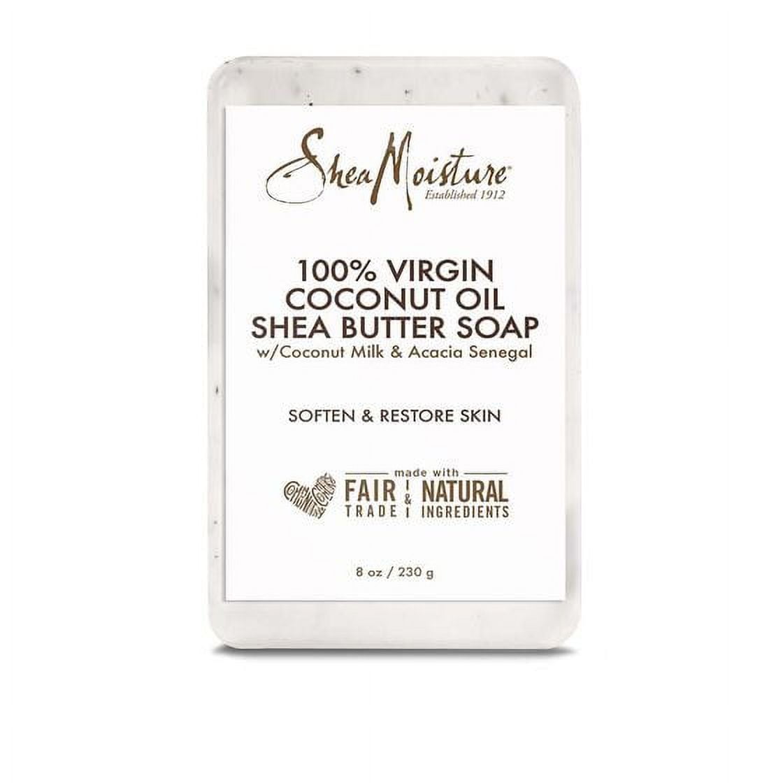 SHEA MOISTURE Virgin Coconut Oil Daily Hydration Bar Soap, 8 Oz. - 100% ...