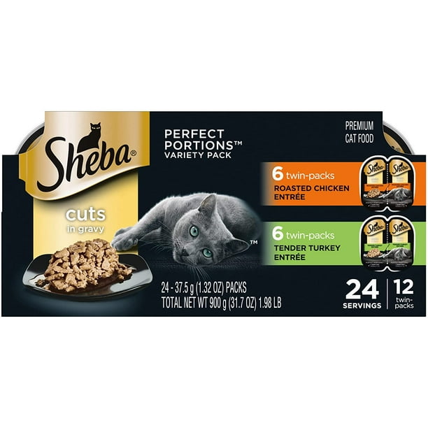 SHEBA PERFECT PORTIONS Cuts in Gravy Adult Wet Cat Food Trays (12 Count ...