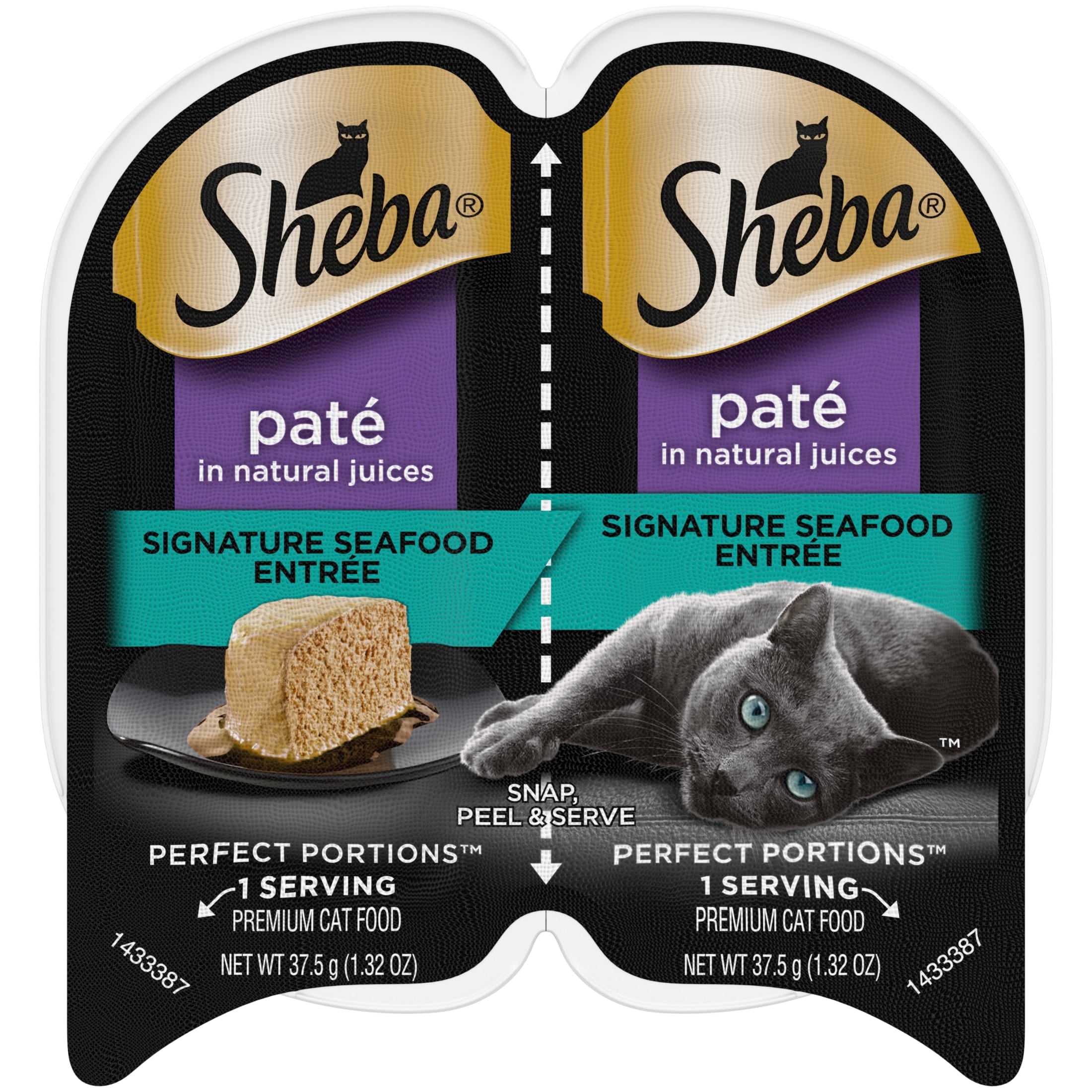 SHEBA Wet Cat Food Pate, Signature Seafood Entree, Soft Kitten Perfect ...