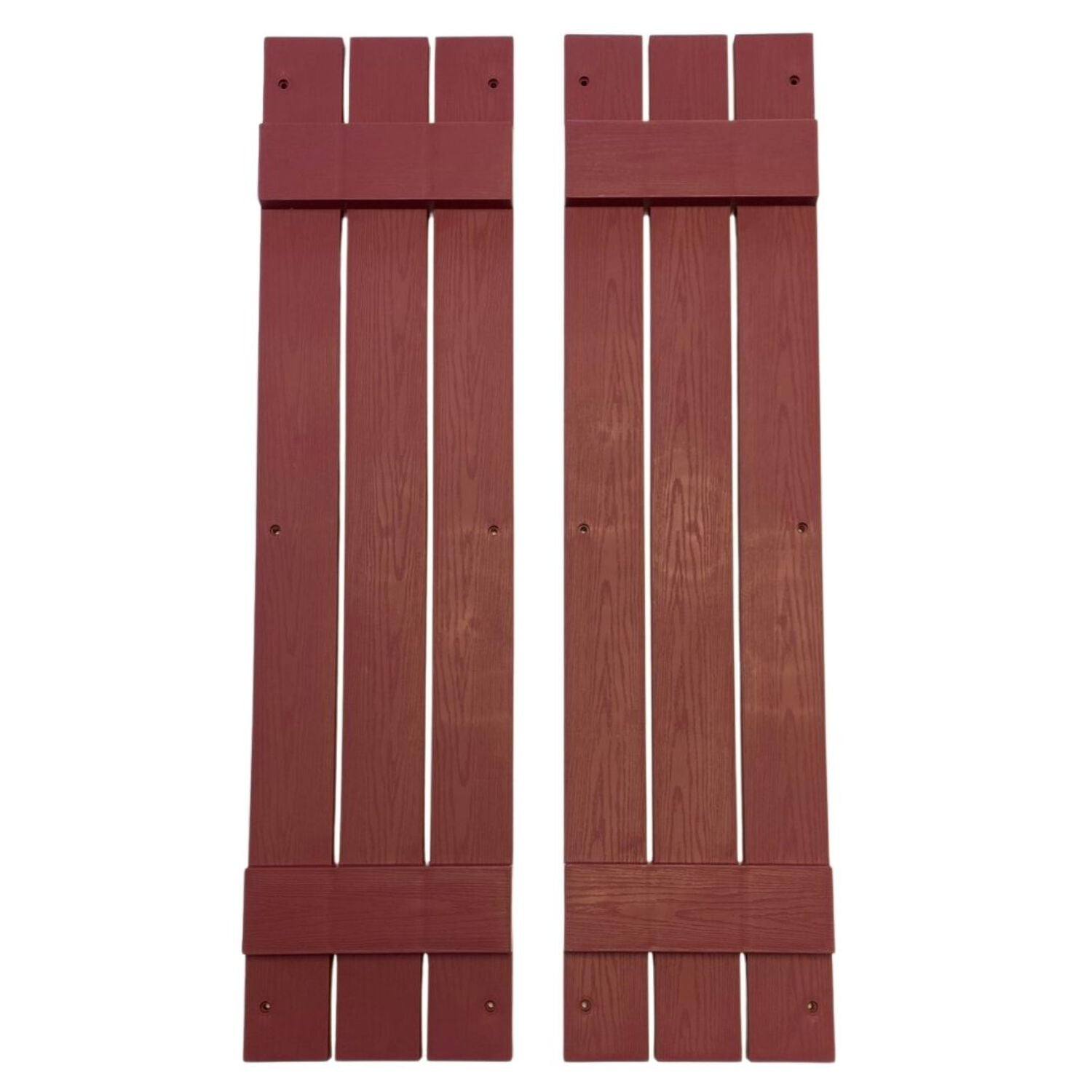SHED HARDWARE 9"x36" Maroon Board & Batten Shutters - Walmart.com