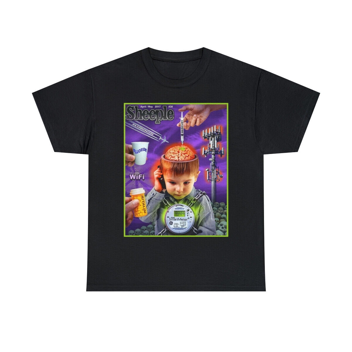 SHEEPLE Magazine Unisex Heavy Cotton Tee - Walmart.com