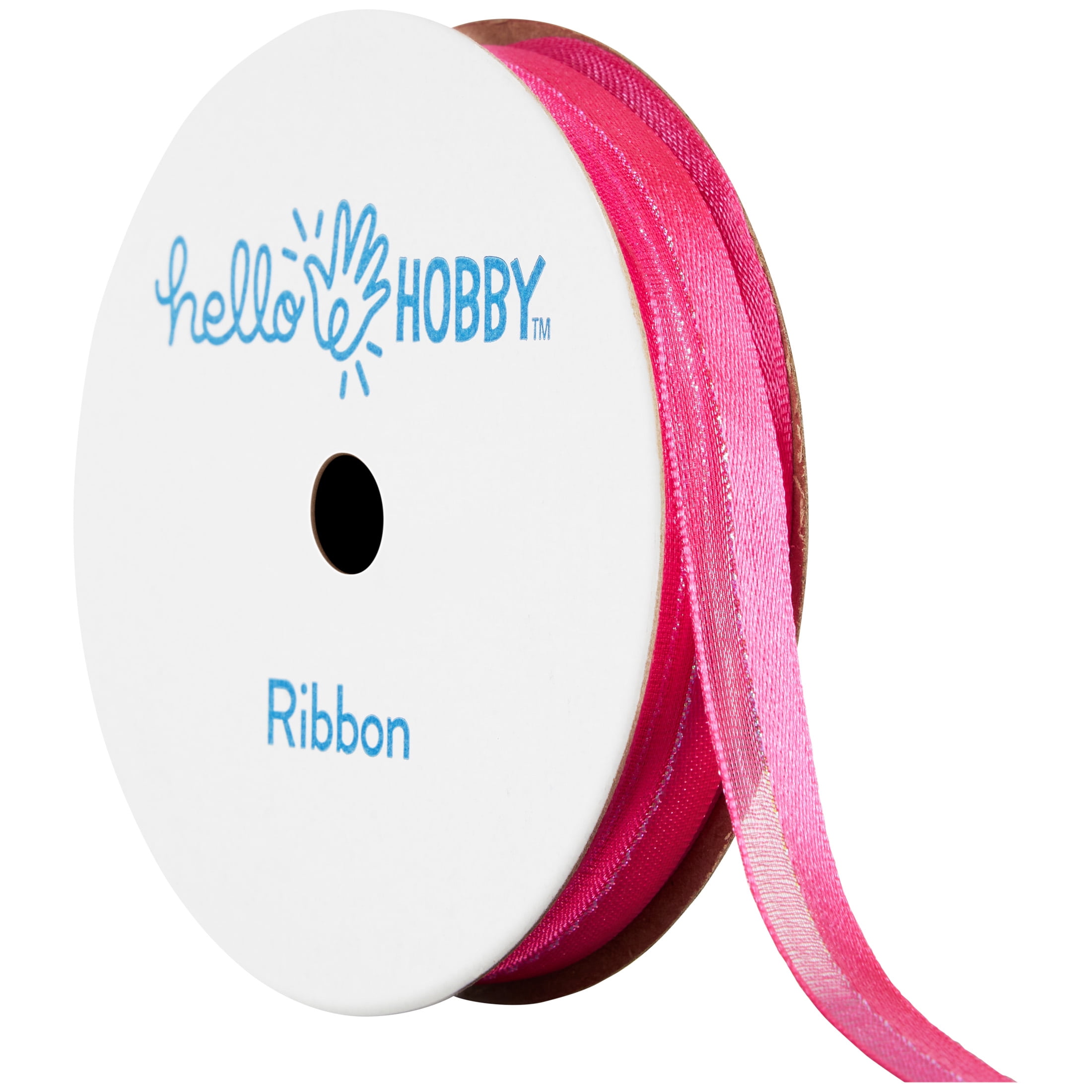 Hello Hobby HOTPINK Sheer elegance 3/8 inch x 3 yard ribbon for sewing ...